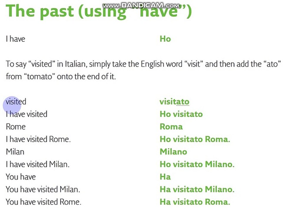 learn italian/ using have in italian - video Dailymotion