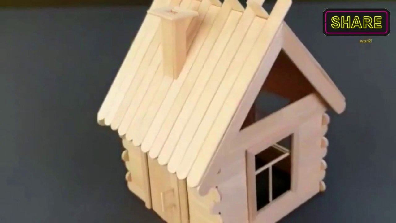 Create A Beautiful Wood House - DIY Craft - 5 Minutes Craft - video ...