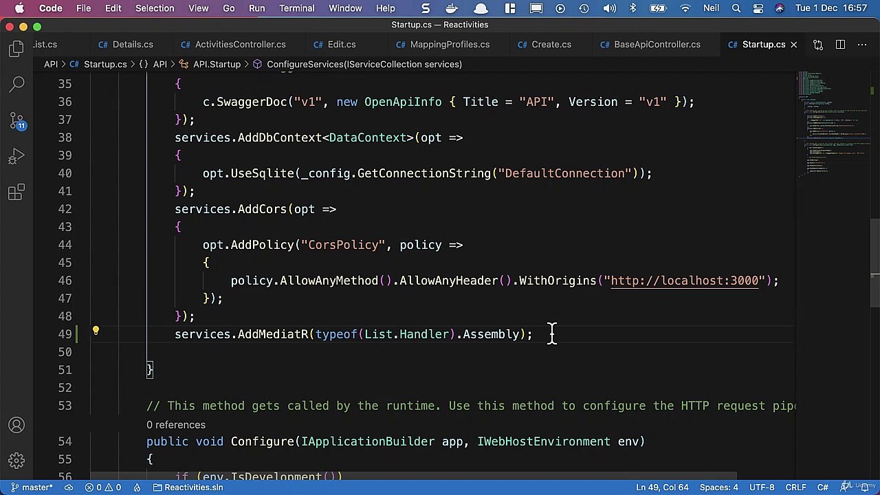 Creating a CRUD application using the CQRS + Mediator pattern - Adding AutoMapper - video ...