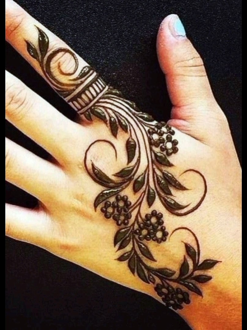 Easy Mehndi Designs For Fingers Front Hand Mehndi Designs For