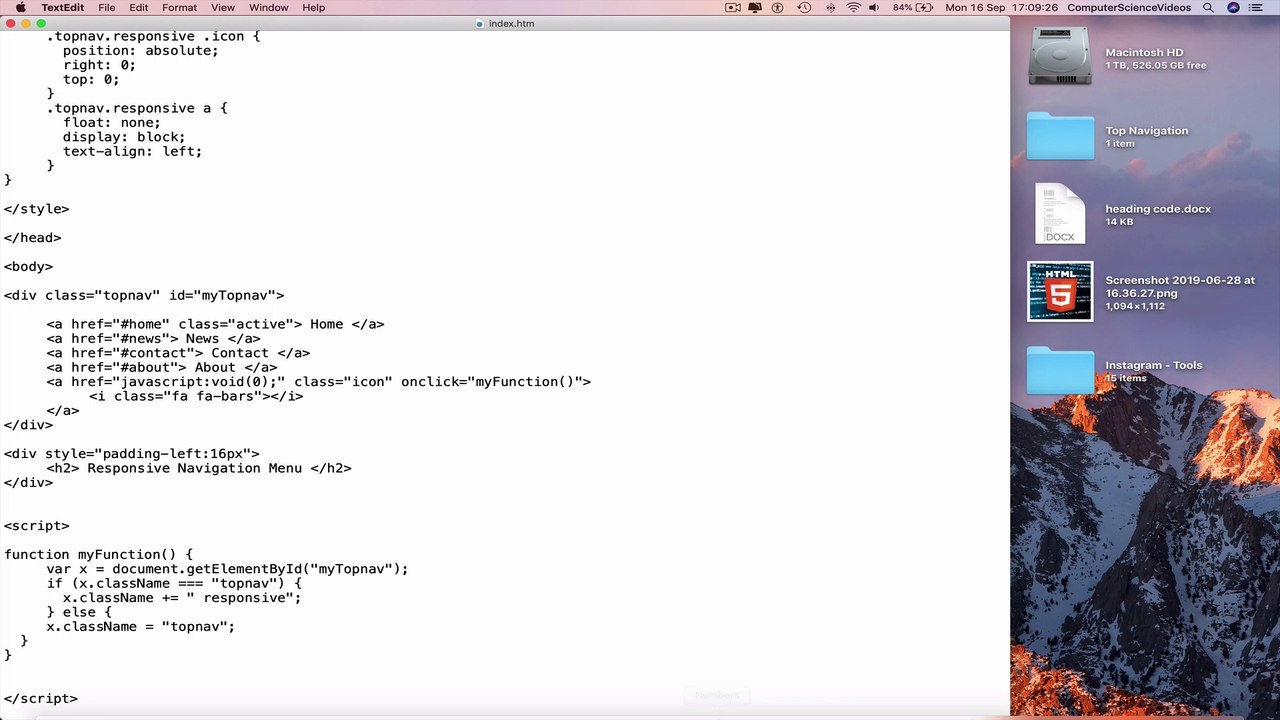 How to CODE a Responsive Top Navigation Menu Using HTML5, CSS3 ...