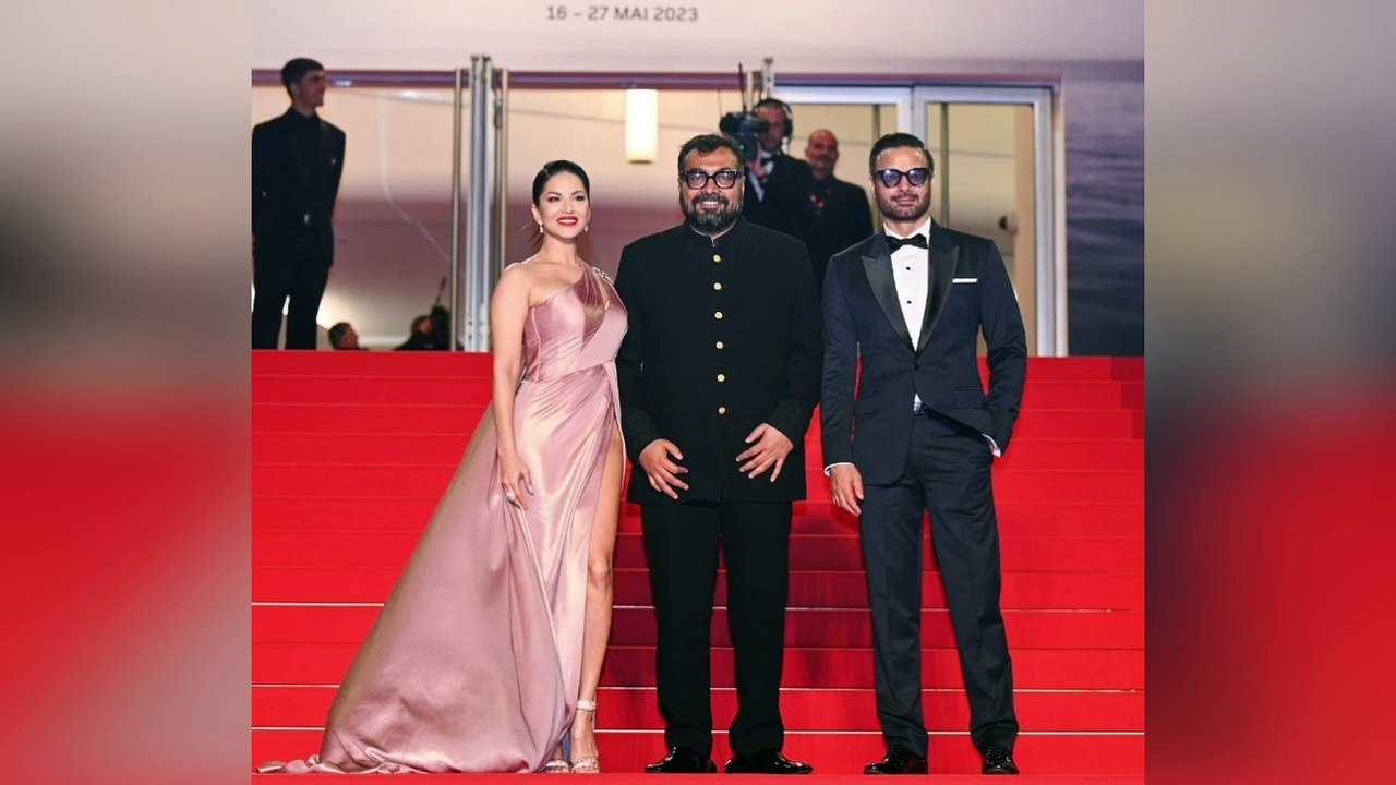 SUNNY BOLD SATIN GOWN LOOK FOR KENNEDY PREMIERE - video Dailymotion