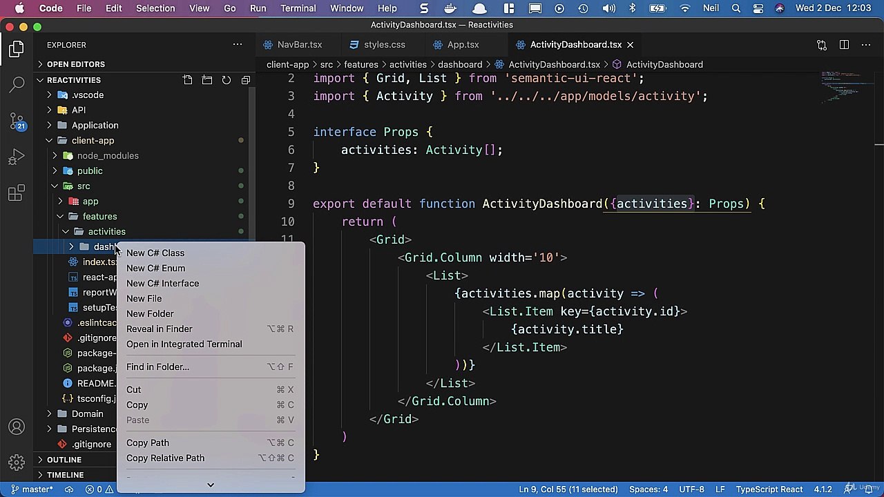 Creating A Crud Application In React Creating An Activity List Video Dailymotion