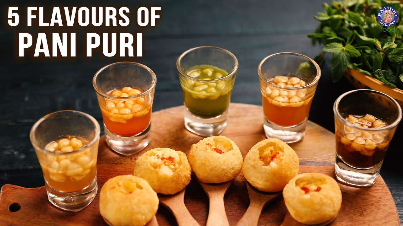 5 Flavours Pani Puri Recipe | Pudina, Jeera, Garlic, Tamarind, Hing ...