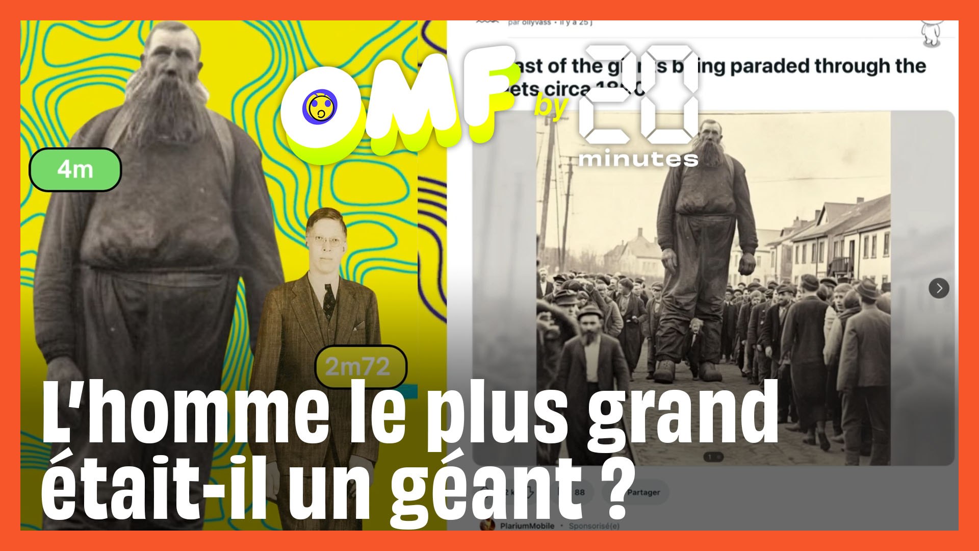 Photos De Personnes Géantes Un Homme énorme Porte Une Tenue Orange