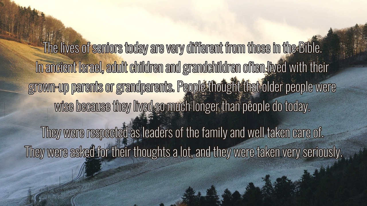 Proverbs 16:31 | Respect for the Elders - video Dailymotion