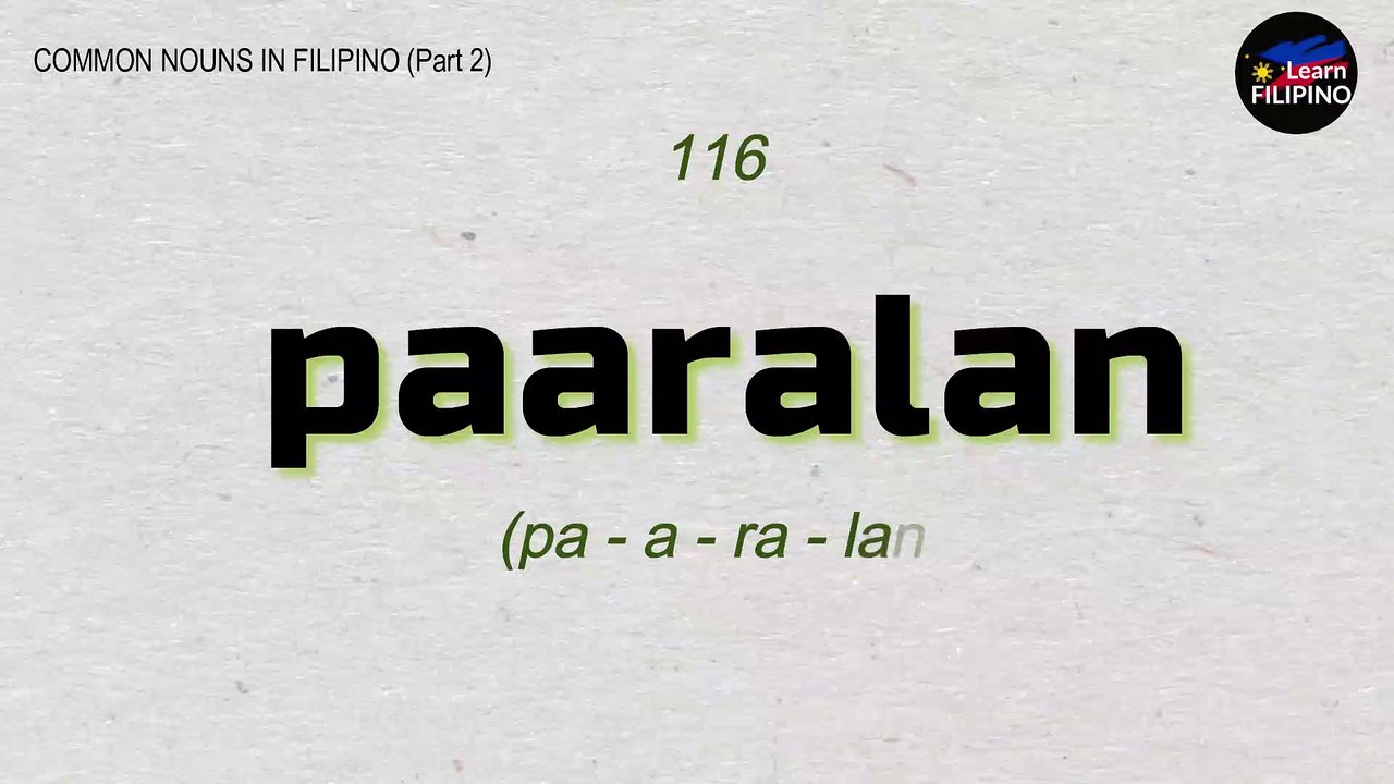 Tagalog COMMON NOUNS 2 | Basic Filipino Words for Beginners - video ...