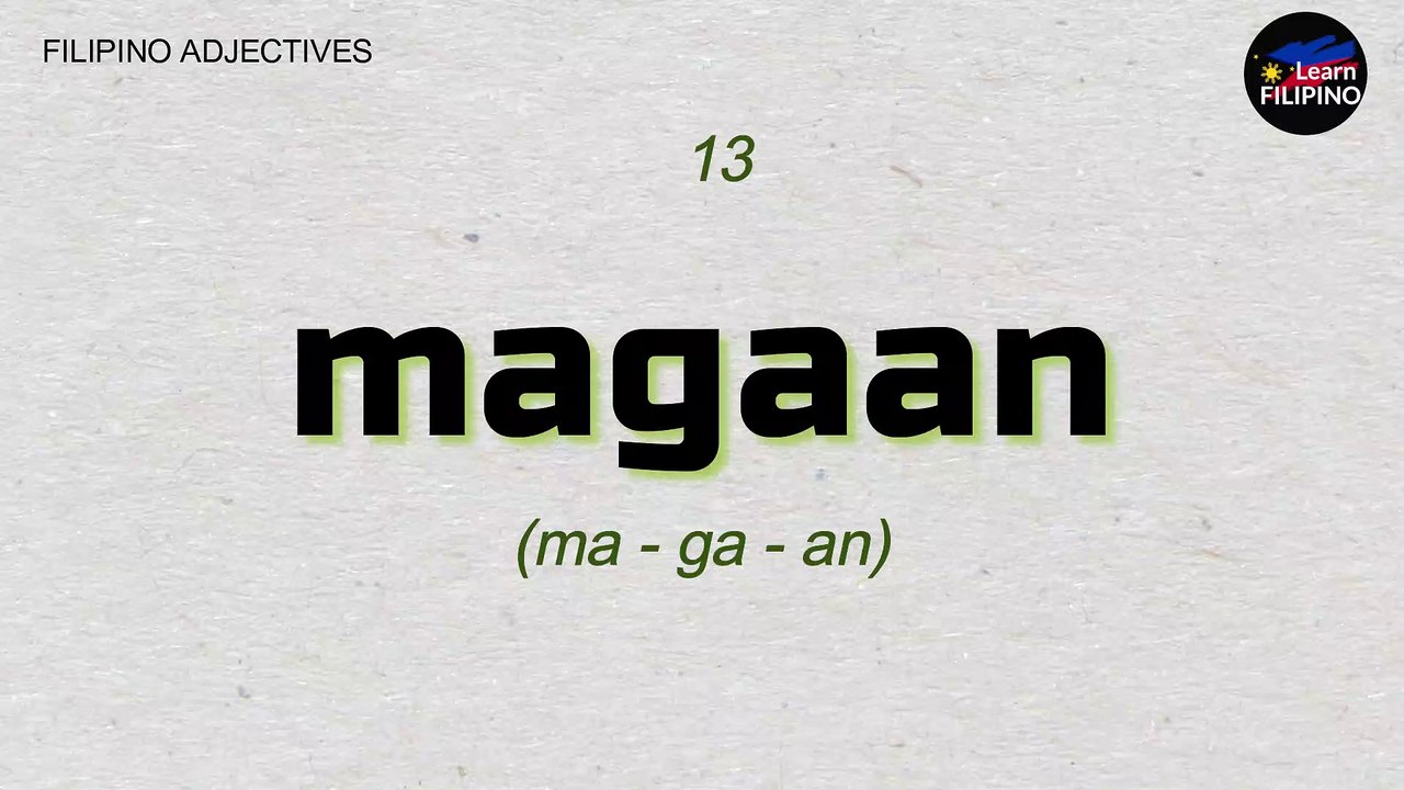 100 Filipino Adjectives | Tagalog Adjectives | Basic Filipino Language ...