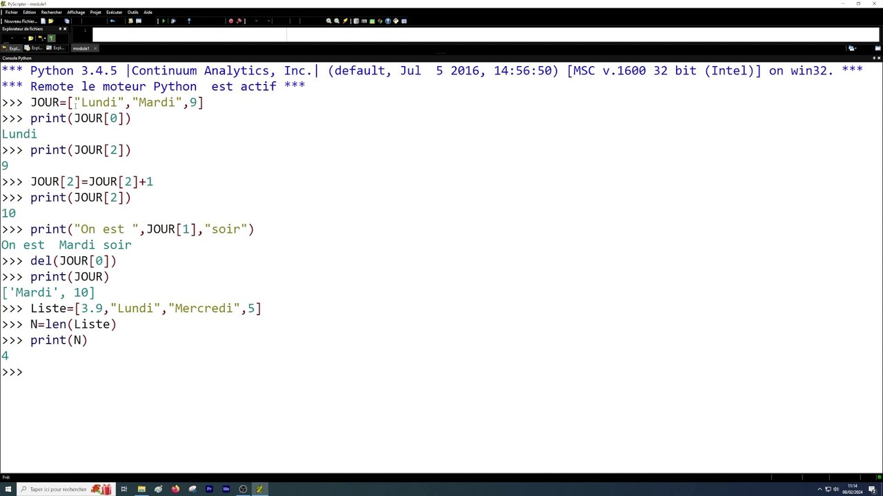 Les listes en Python - Vidéo Dailymotion
