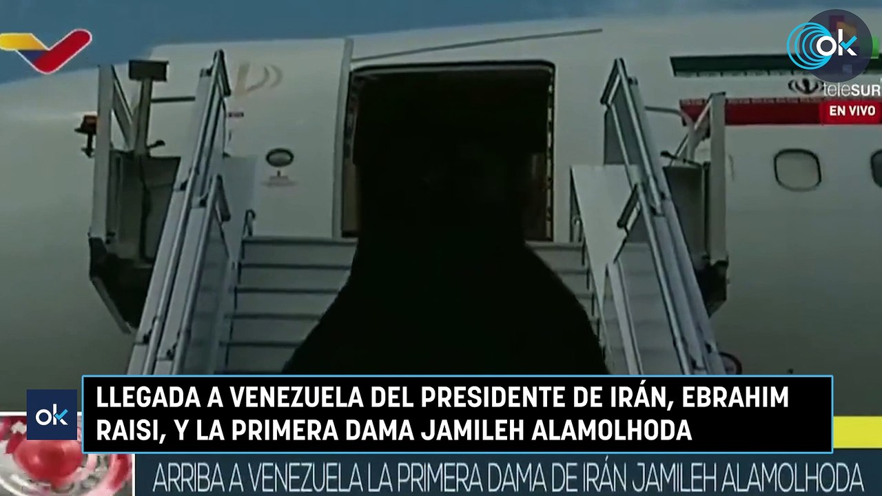 Llegada a Venezuela del presidente de Irán, Ebrahim Raisi, y la primera ...