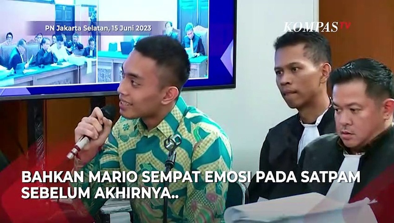 Sempat Emosi, Mario Dandy Langsung Nurut Saat Satpam Bawa Borgol - Video Dailymotion