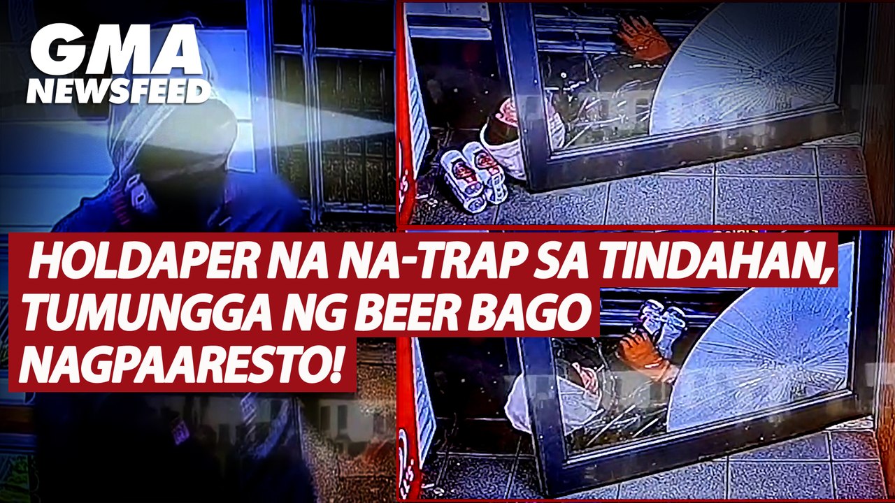 Holdaper na na-trap sa tindahan, tumungga ng beer bago nagpaaresto ...