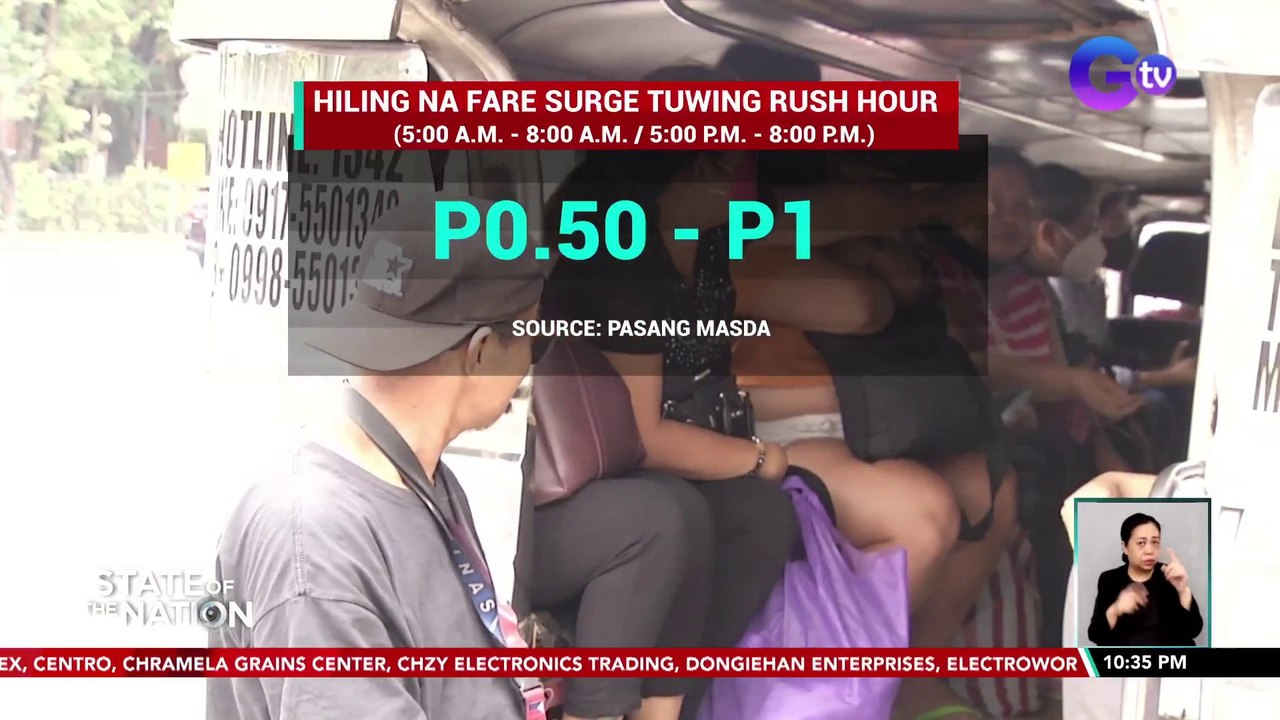 Grupong Pasang Masda, muling hiniling sa LTFRB na payagan ang surge fee sa mga jeep tuwing rush ...