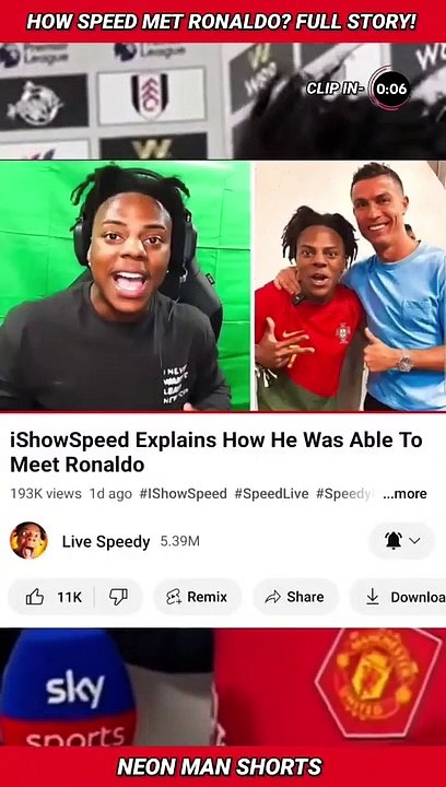 How Speed Met Ronaldo? Full Story! | IShowSpeed Cristiano Ronaldo News ...