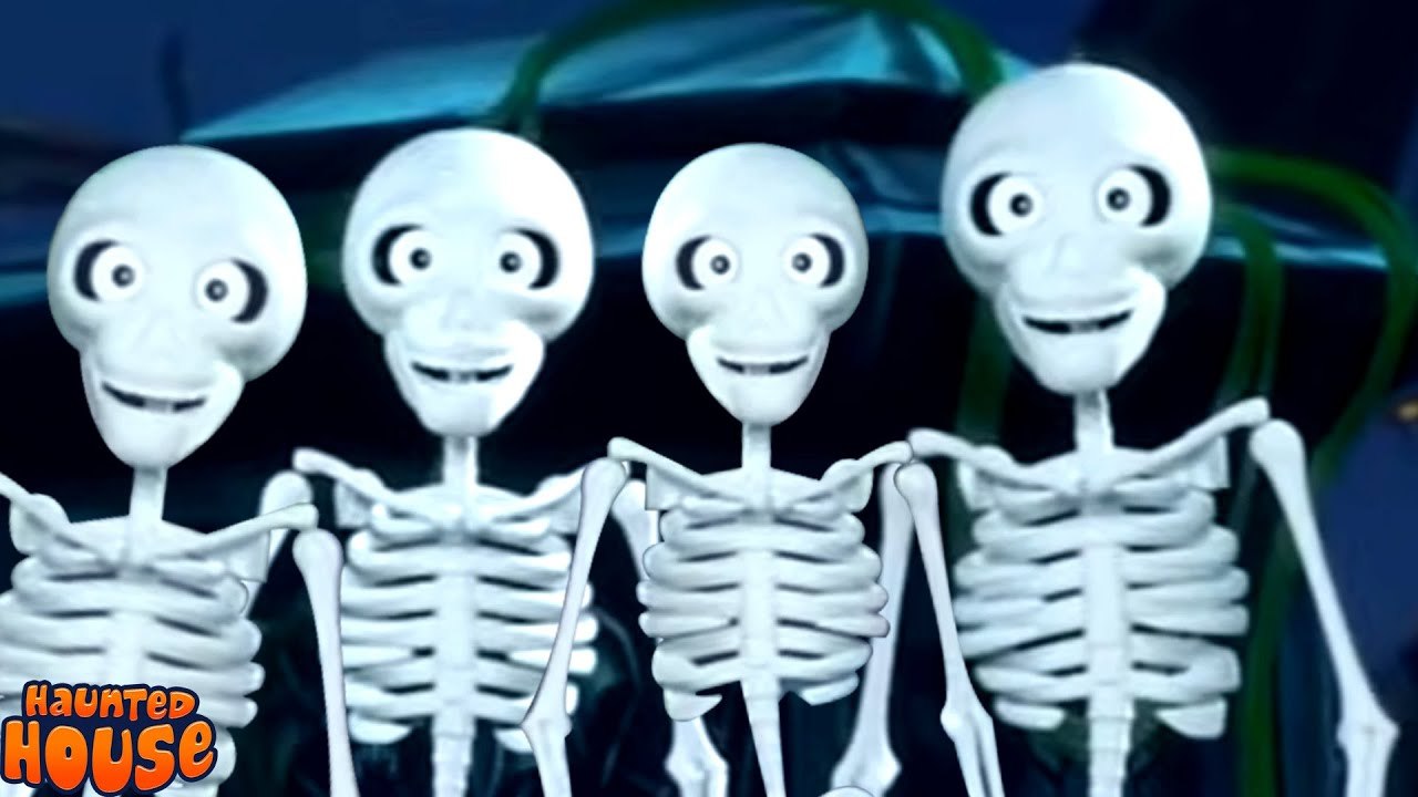 Five Little Skeleton, Halloween Nursery Rhyme & Spooky Kids Song ...