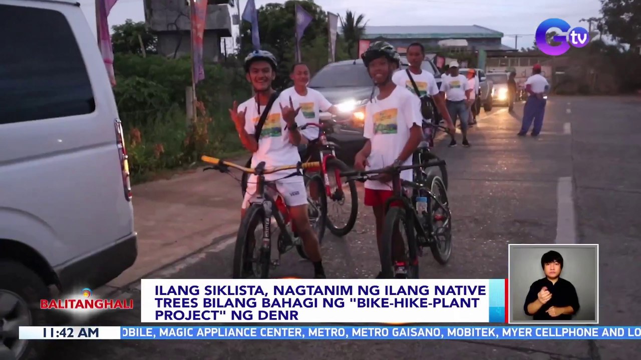 Ilang siklista, nagtanim ng ilang native trees bilang bahagi ng "Bike ...