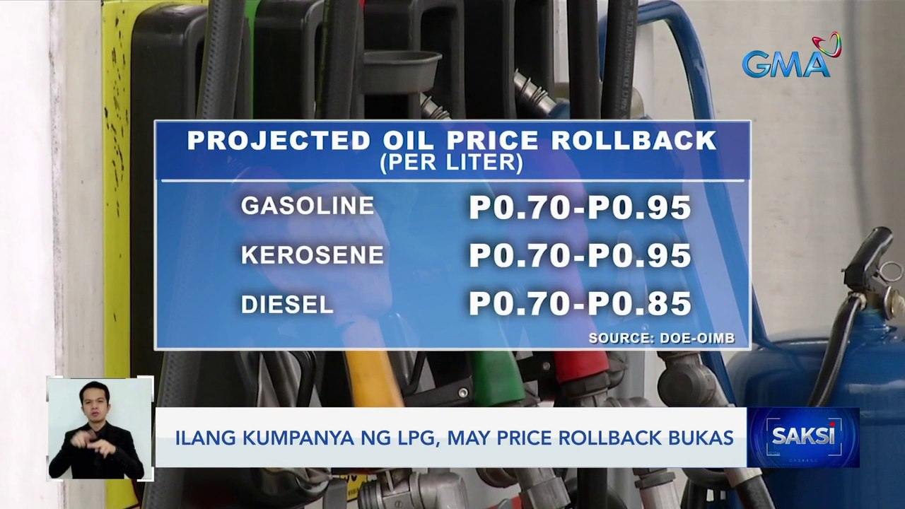 Ilang kumpanya ng LPG, may price rollback bukas | Saksi - video Dailymotion