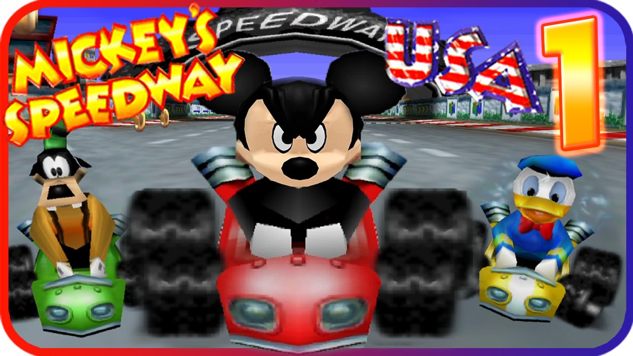 Mickey's Speedway USA Walkthrough Part 1 (N64) Traffic Troubles - video ...