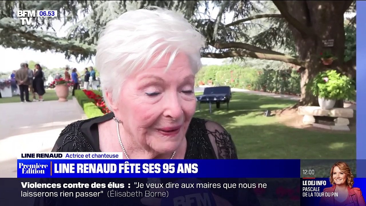 Line Renaud a célébré à Rueil-Malmaison, chez elle, son 95e anniversaire - Vidéo Dailymotion