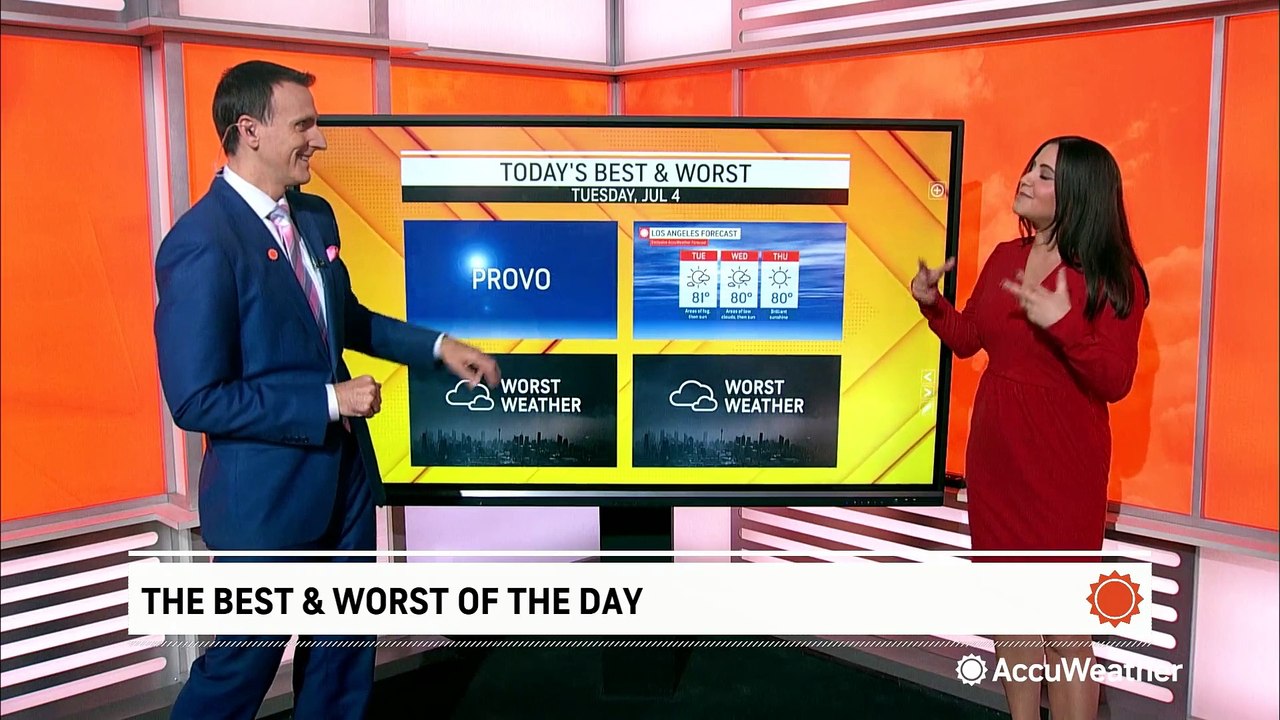 The best and worst weather of the day for July 4 - video Dailymotion