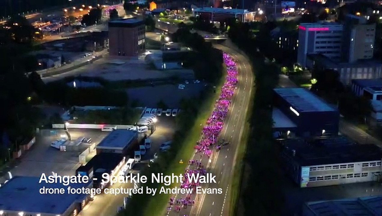 Ashgate Sparkle Night walk drone footage - video Dailymotion