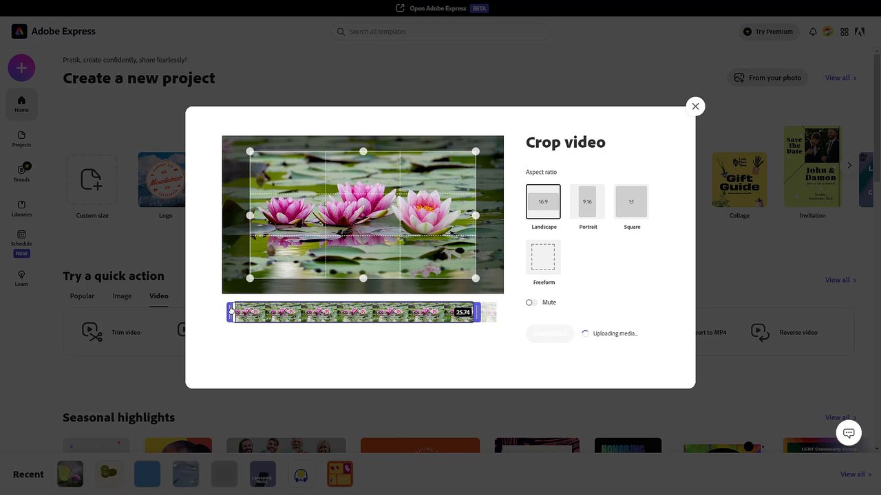 Adobe Express Course Section 46 Cropping Video - video Dailymotion