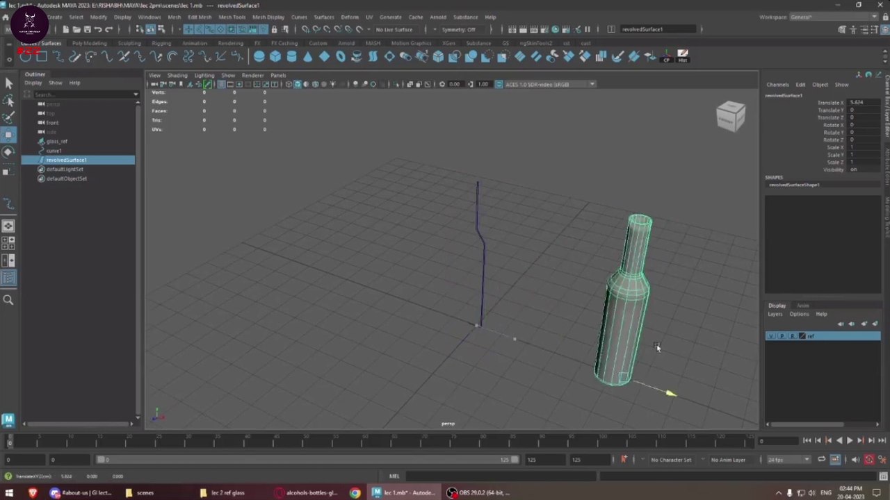 Autodesk Maya Lecture 2 - Mastering Maya's Revolve Tool | Hastar ...