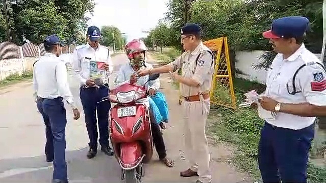 Traffic police in action by checking at different intersection of city ...