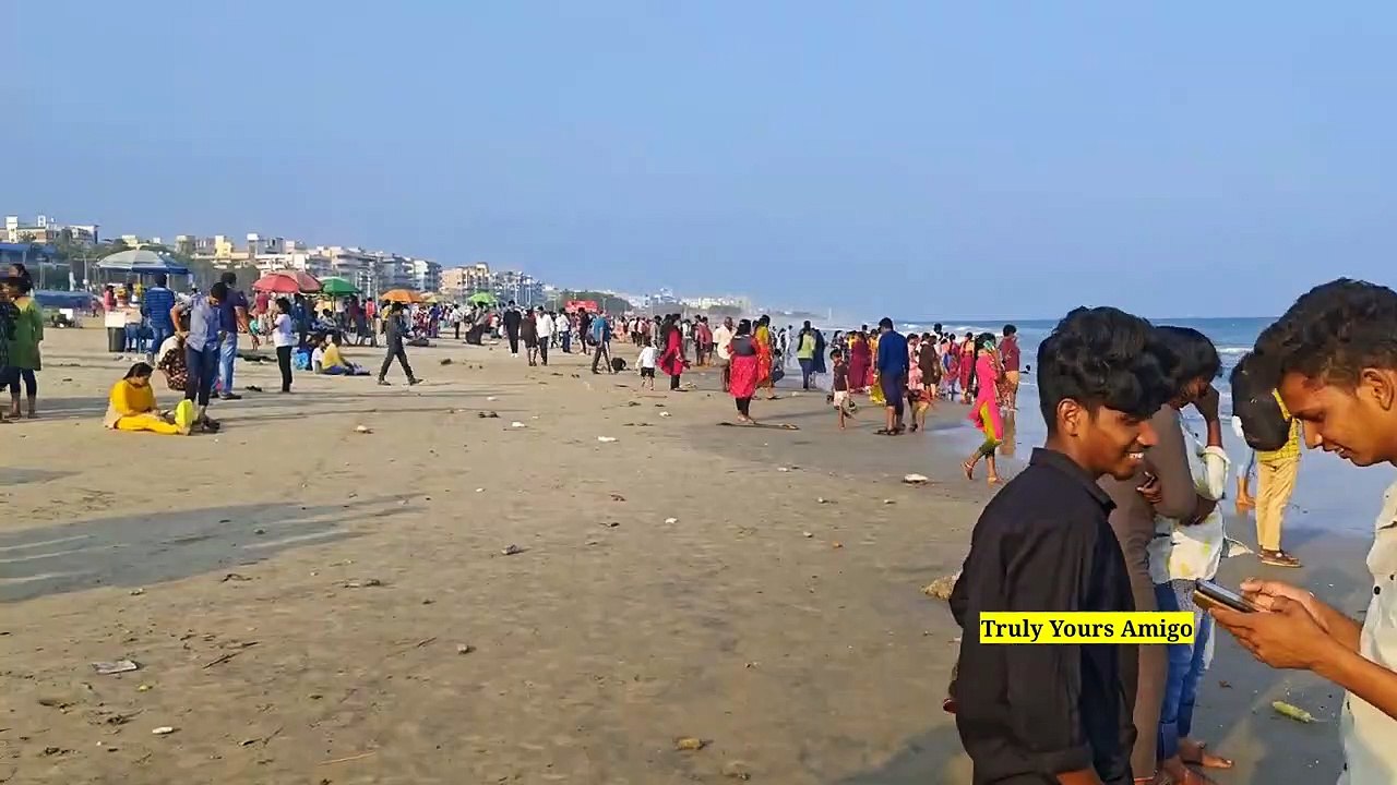 Vizag RK Beach __ Visakhapatnam beautiful Beach view __ Rama Krishna ...