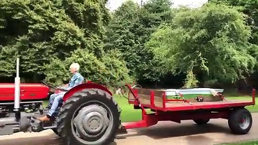 Vintage tractors at Henry Castle's funeral service