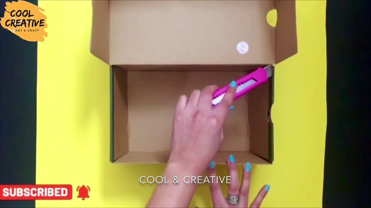Creative Shoebox Craft Idea: Easy Cardboard Box Craft Using Waste Materials I Home Hacks ...