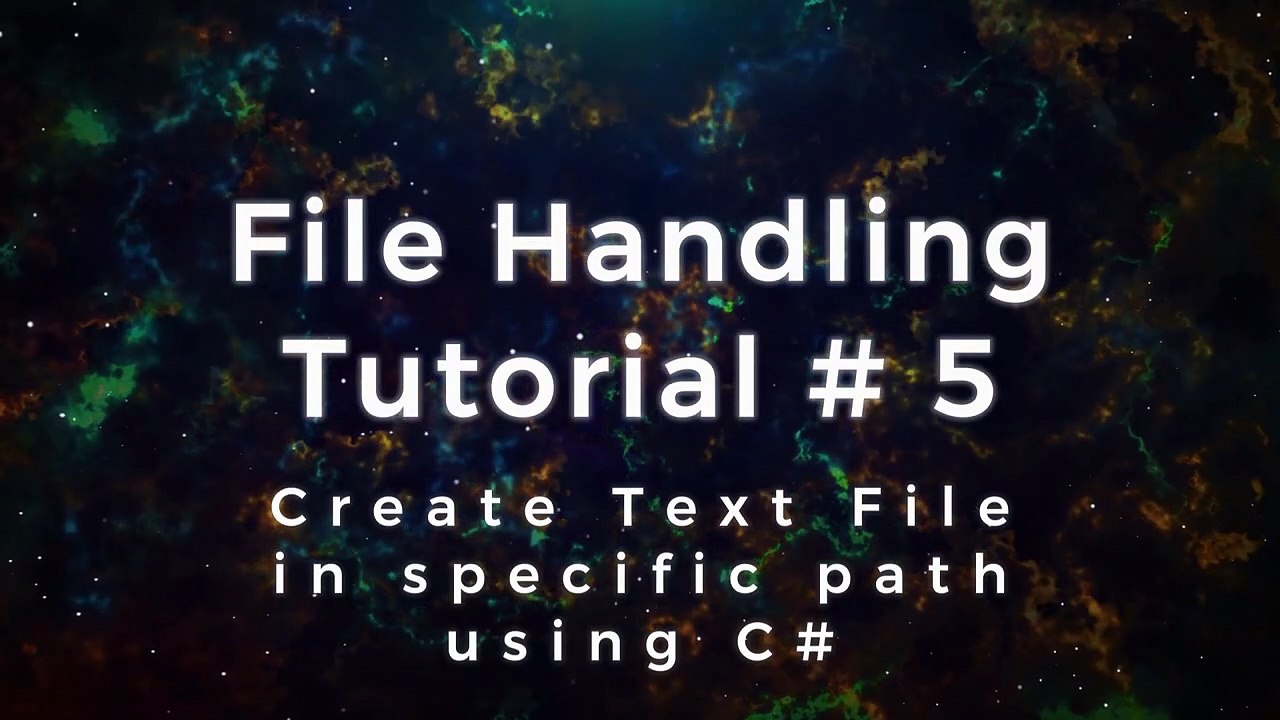 File Handling # 5 | Create Text File with Specific Path using C# | BlueFrost Tech - video ...