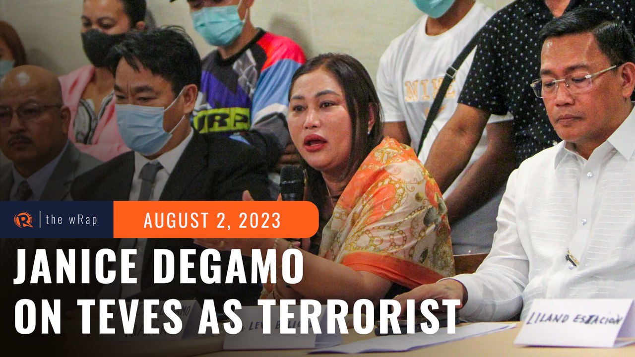 Janice Degamo on Teves’ terrorist tag: ‘There’s no lesser word’ - video ...