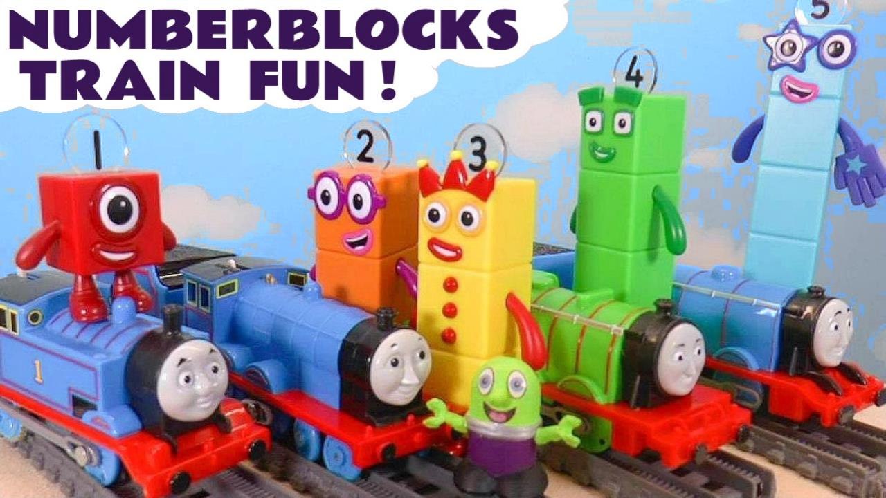 NUMBERBLOCKS and Thomas Toy Trains have a Competition Animation Cartoon ...
