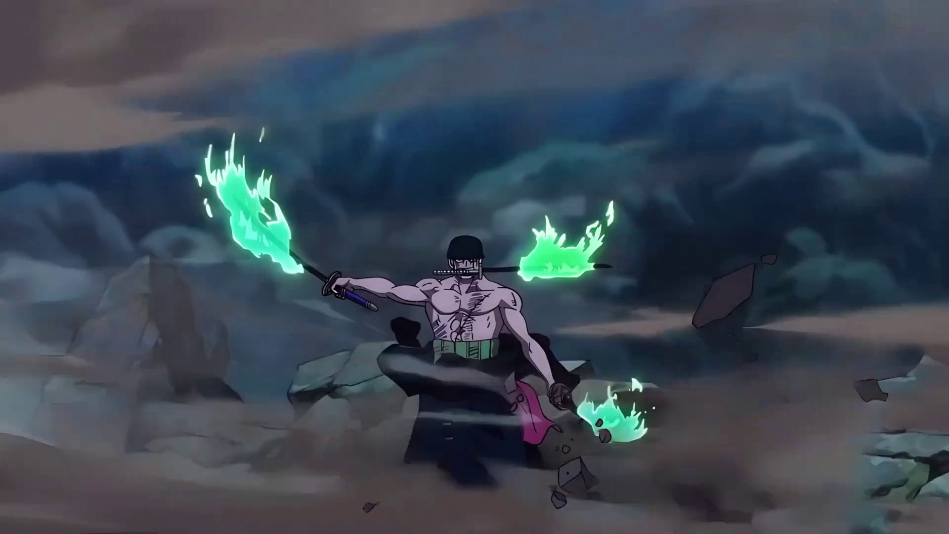 One Piece Zoro Fighting
