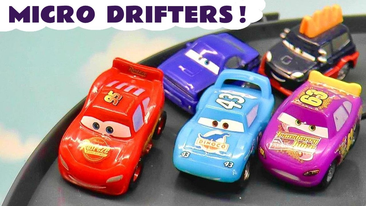 Cars Micro Drifters Racing with Lightning McQueen Animation Cartoon for ...