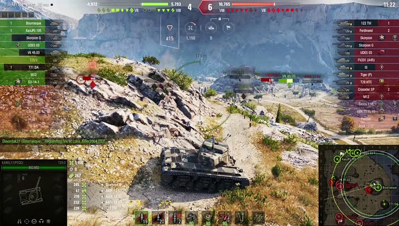 [ wot ] T25/2 遊走戰場的致命獵手！ | 7 kills 4.9k dmg | world of tanks ...