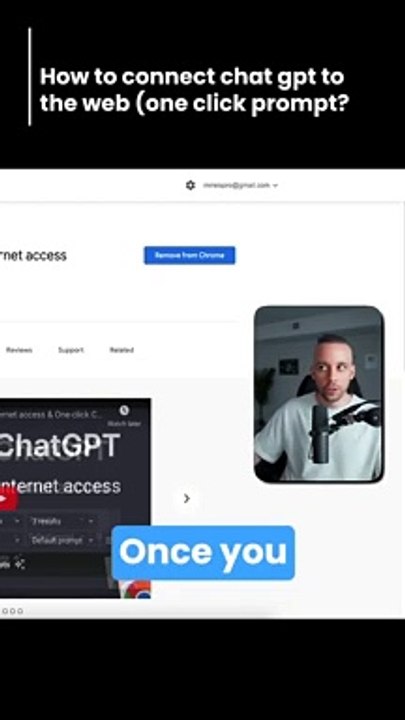 how to connect chat gpt to the web (one click prompt_ - video Dailymotion