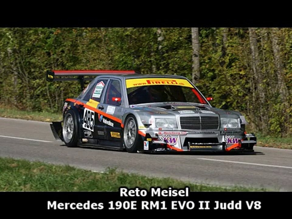 Bergrennen mickhausen 2007 reto meisel mercedes 190e rm1 evo II Judd v8 ...