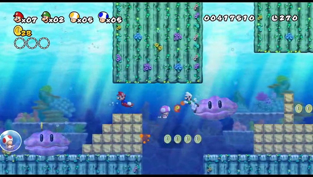 New Super Mario Bros. Wii 7: Retro Heaven online multiplayer - wii ...