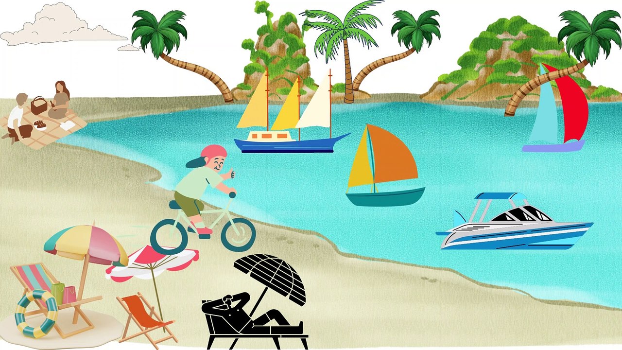 Video animasi - pantai - perahu - boat - Video Dailymotion