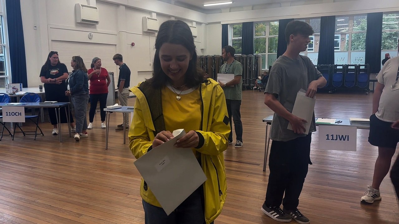 Woolmer Hill School student Ellie Grant opening her GCSE results ...
