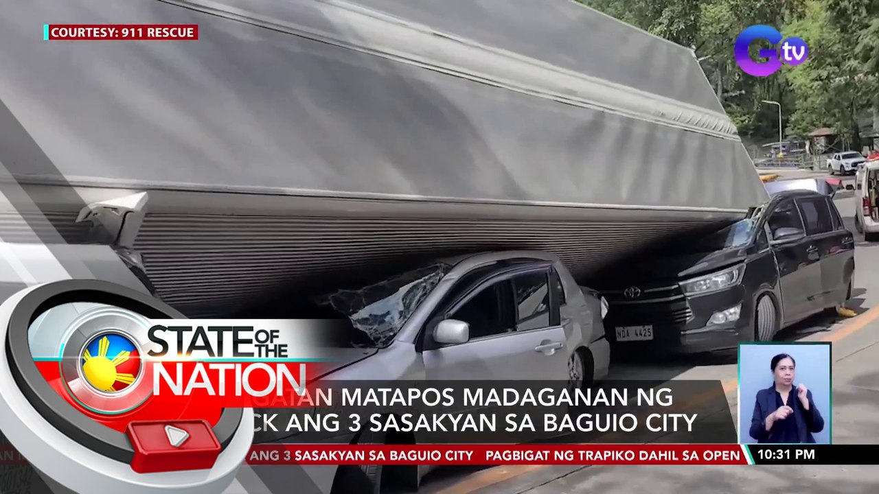 3 sugatan matapos madaganan ng truck ang 3 sasakyan sa Baguio City ...