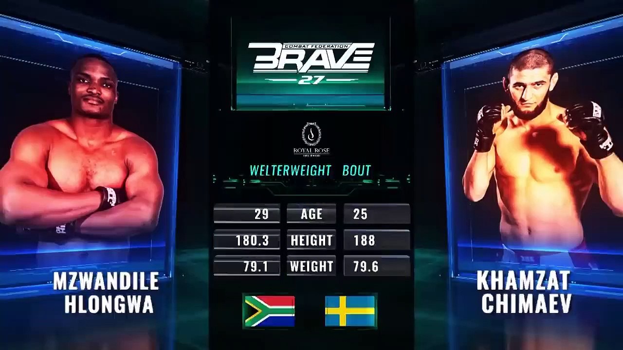 MMA Fight between Khamzat Chimaev vs Mzwandile Hlongwa | FREE MMA Fight from BRAVE CF 27 - video ...