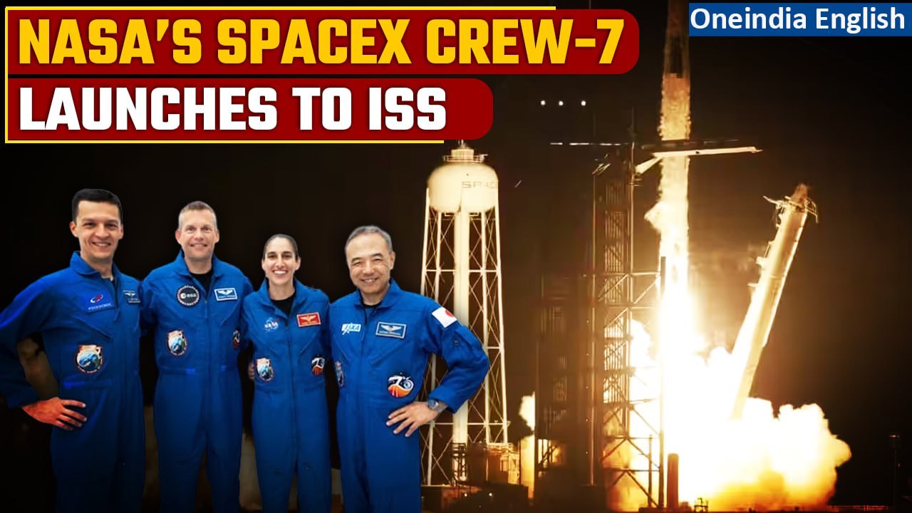 Crew-7 Mission Launch: SpaceX, NASA launches astronauts from four ...