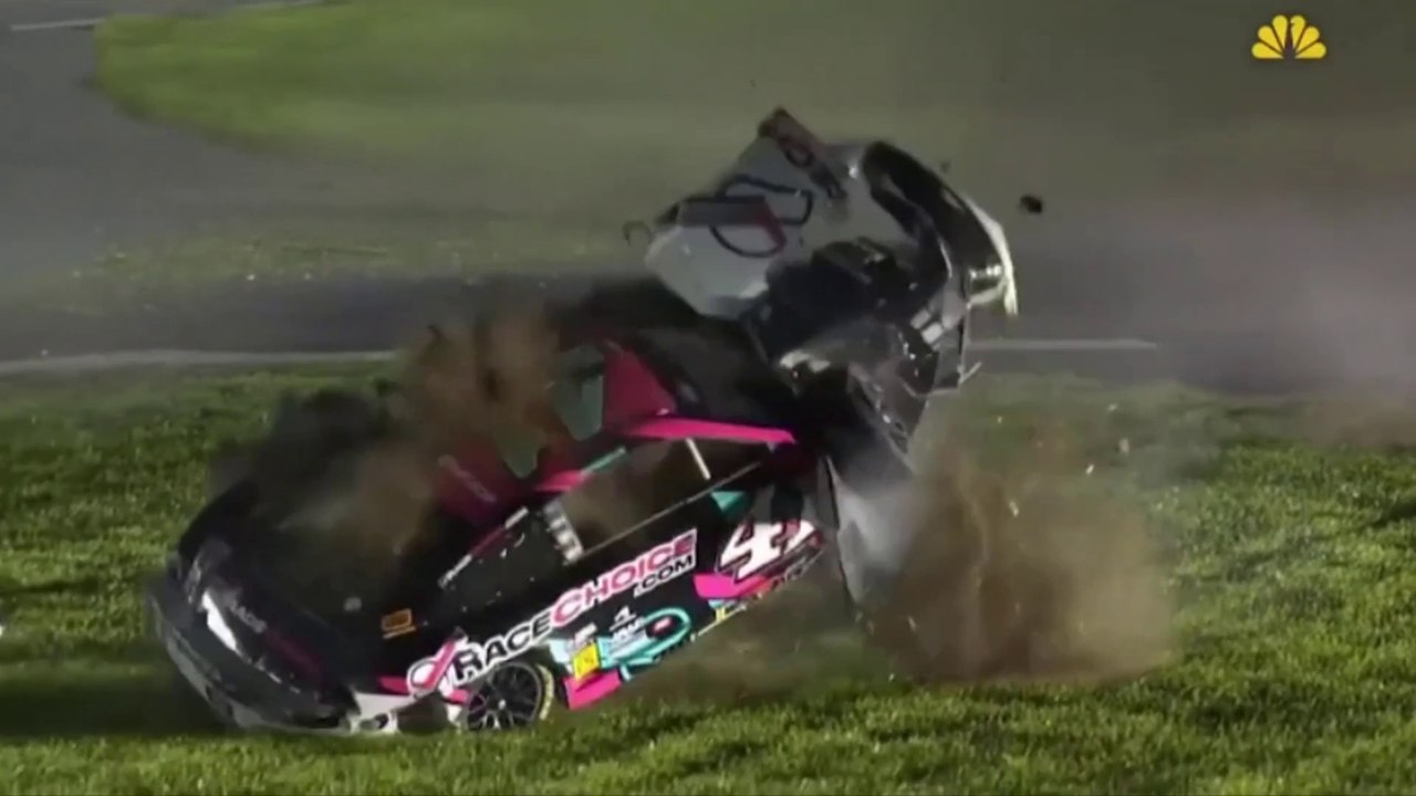 Crazy moment NASCAR driver flips car TEN TIMES in 190mph horror crash ...