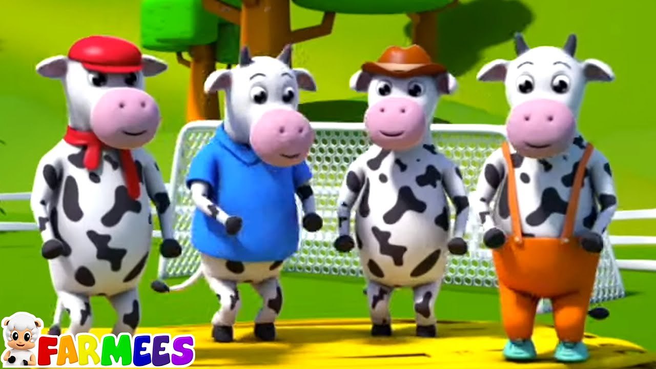Five Little Cows - Kindergarten Songs & Baby Cartoon Videos - video ...