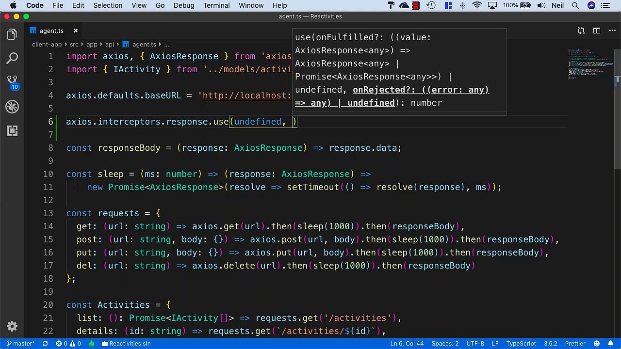 Error handling and validation (Legacy) - Using Axios interceptors to catch errors - video ...