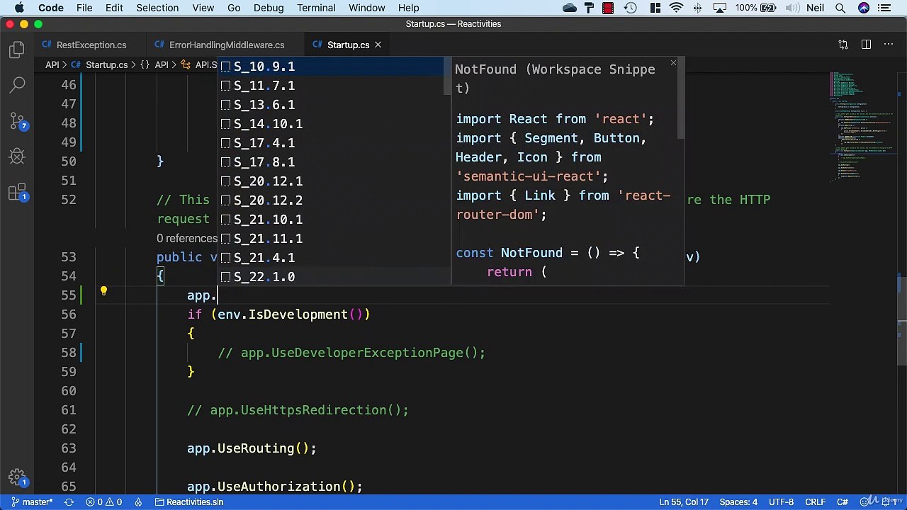 Error handling and validation (Legacy) - Using our Error handling middleware - video Dailymotion