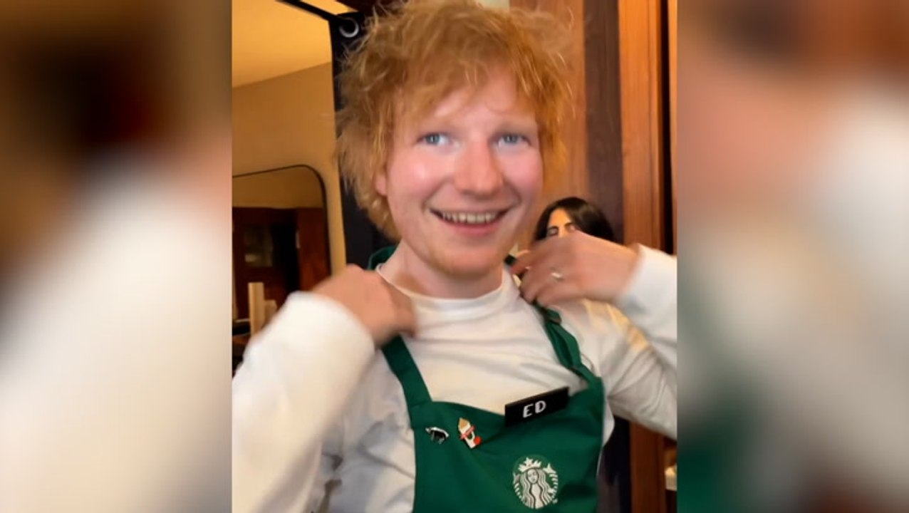 Ed Sheeran serves up Pumpkin Spice Lattes to surprised Starbucks ...